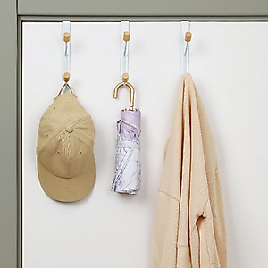 Alipis 2pcs Over The Door Double Hanger Hooks Metal Twin Hooks Organizer Dual Hook Hanger for Hanging Coats Jackets Hats Robes Towels Bags Pants Scarves