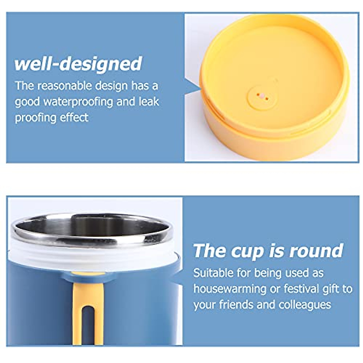 LIFKOME 450ml Food Stainless Steel Insulated Coffee Mug with Handle Double Wall Vacuum Travel Mug Food Jar Soup for Hot & Cold Foods Food Jar for Toddlers &