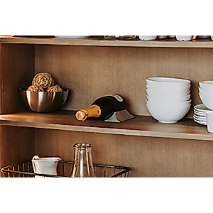 Winebars | The Tiny countertop Wine Rack That Also fits in The Refrigerator (Natural Silver)