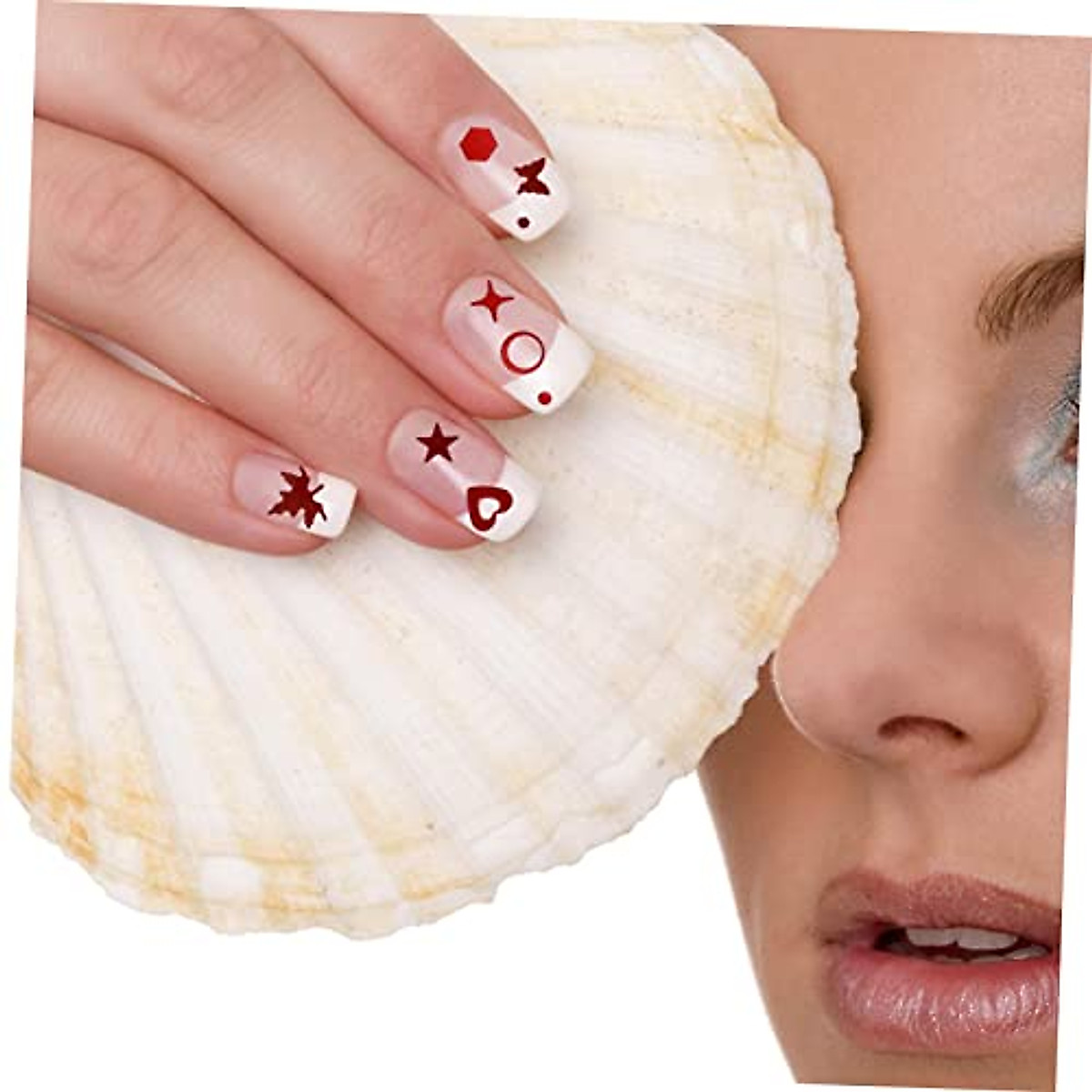 Beavorty 3 Boxes Heart Shaped Nail Art Jewelry Flash Suit Glitter Nail Polish Set Star Decor Valentines Nail Art Stickers Love Nail Charm Valentines Day Nail Glitters Nail Glitter Sequins