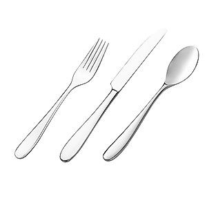 Restaurantware Sovereign 7.8 Inch Table Spoons 2 Heavy-Duty Dinner Spoons - 18/10 Stainless Steel Tableware Dishwashable Sturdy Eating Spoons Appetizer Spoons For Homes Or Restaurants