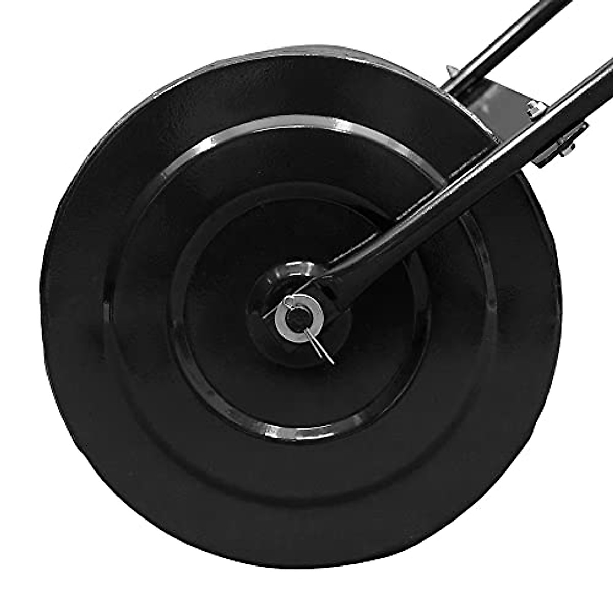 Lawn Roller, 19.5in Water and Sand Filled Garden Drum Roller with U Shaped Handle Tow beind Sod Roller for Planting, Park, Garden, Yard, Ball Field Seeding Black Iron Cylindrical