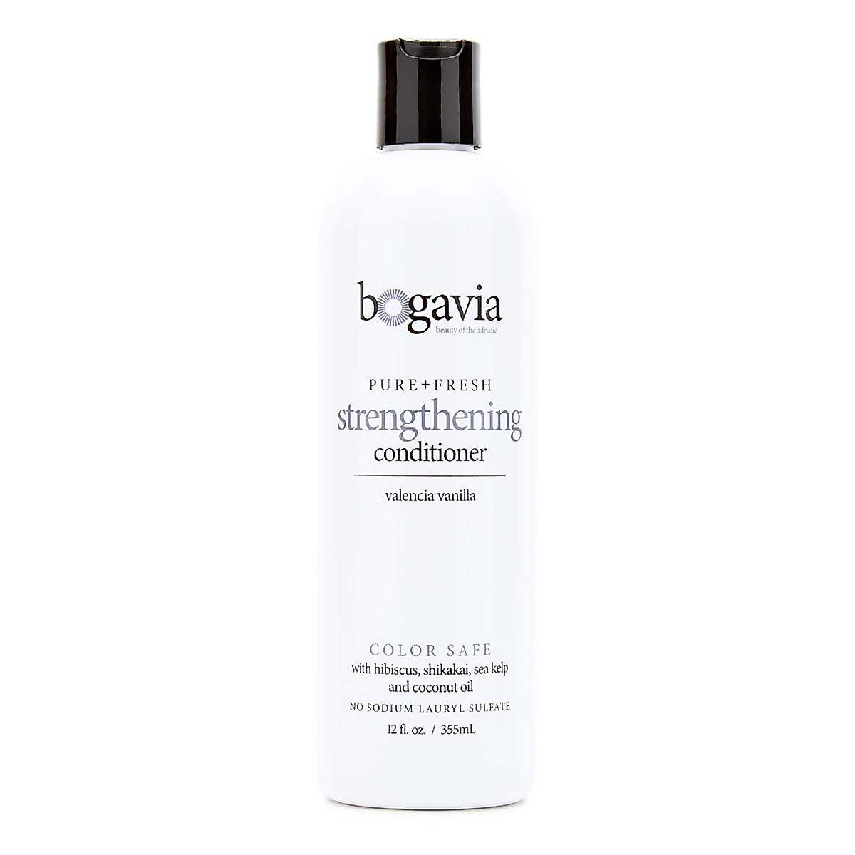 Bogavia Strengthening Conditioner | Hydrates, Softens & Detangles | With Hibiscus, Shikakai, Sea Kelp & Coconut Milk | For Thicker, Smoother, Silky, Healthy Hair | Lightweight & Color Safe | Vegan Haircare for Women and Men | Paraben & Sodium Lauryl Sulfa