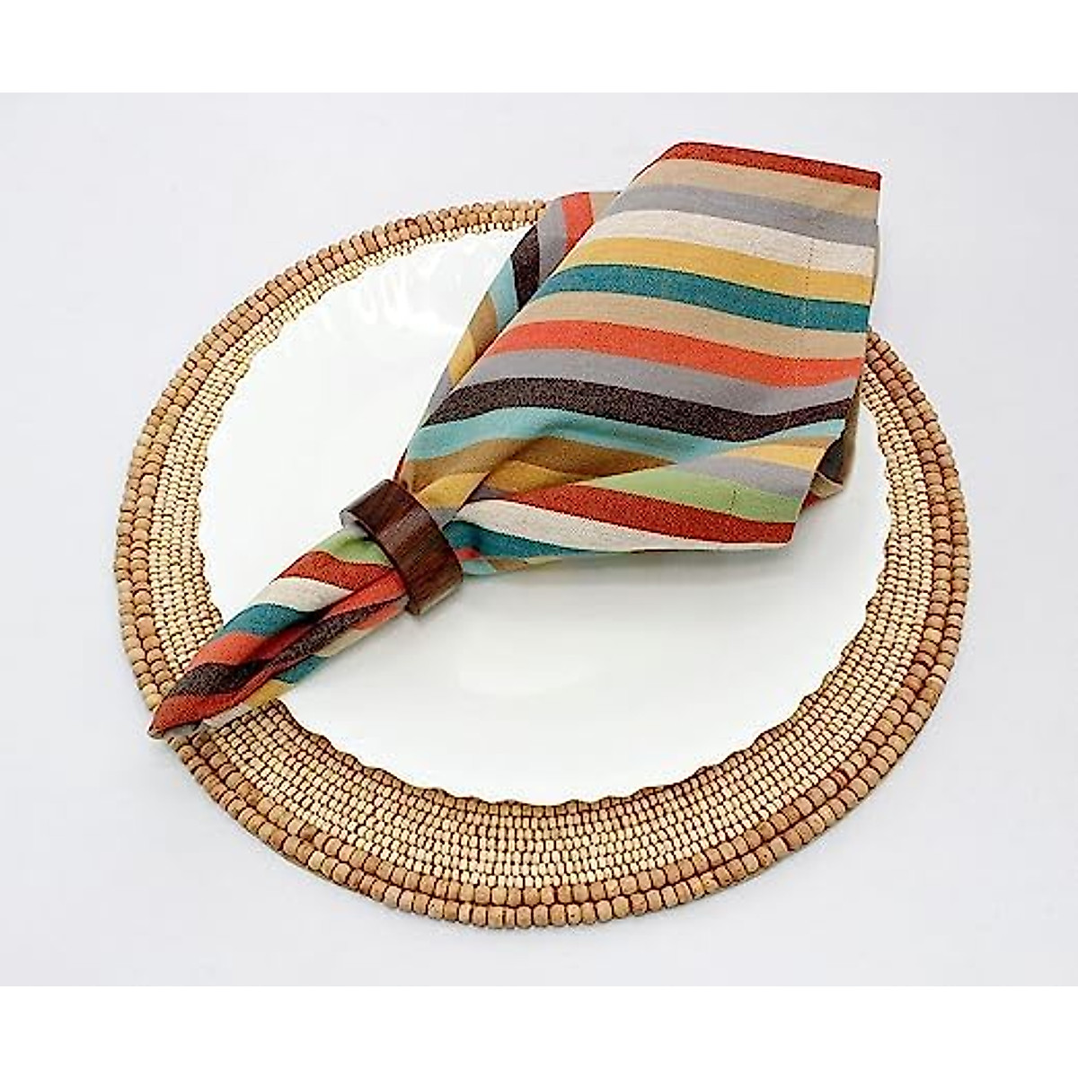 Divine glance Napkin Rings Dining Table Napkin Holder, Classic Everyday Use Thanksgiving, Christmas Napkin Rings Buckles,Festive Party Gift Farmhouse for Table (Set of 12, Brown)