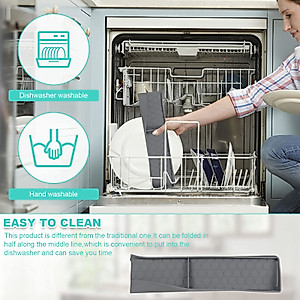 xingruyu 30 Inch Silicone Magnetic Stove Top Shelf, Magnetic Spice Rack Over the Stove, Condiment Storage Shelf, Heat Insulated Kitchen Gadgets, Zero Installation, Not Easy to Slide (Gray)