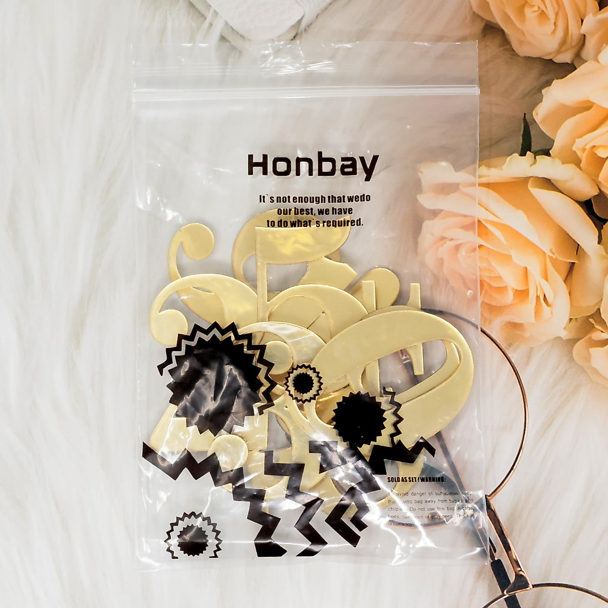 Honbay 1-10 Numbers Birthday Cake Decoratons Mirrored Acrylic Number Cake Toppers Self-Adhensive Table Number Room Number Cabinet Door Number Sticker for Wedding Anniversary Birthday Party Supplies