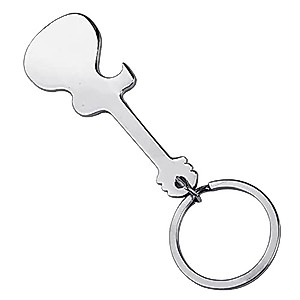 ARFUKA Bottle Opener Keychain Portable Metal Beer Bottle Opener Keyring Guitar Shaped Beverage Soada Drinks Bottle Opener Key Chain Christmas Birthday Gift for Men and Women