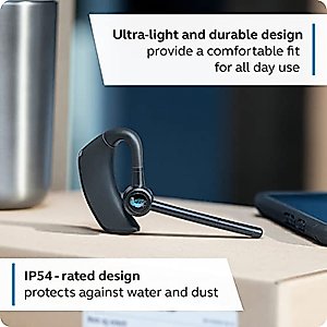 BlueParrott M300-XT SE Mono Bluetooth Wireless Headset with Improved Call Quality for Mobile Phones - 80% Noise Cancellation with 2-Mic Tech - Ideal for High-Noise Environments - Bluetooth 5.1, Black