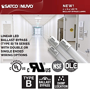 Satco S39916 14 Watt T8 LED Light - 5000K 25 Bulbs