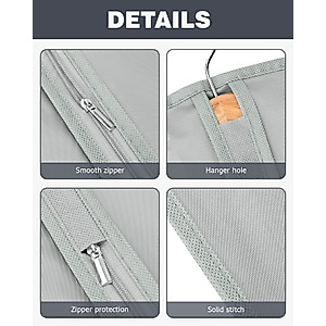 Lazydrop Garment Bags Suit Bags for closet storage 9 Packs Garment Covers 24 x 43 Inchs for Storage Suits, T-shirts and Jackets, Suit Covers for Hanging Clothes on Closet or Travel