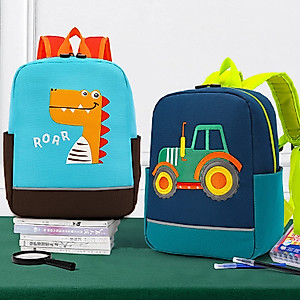 willikiva Kids Cute Dinosaur Car Toddler Backpack for Boys and Girls School Bag(Dinosaur)