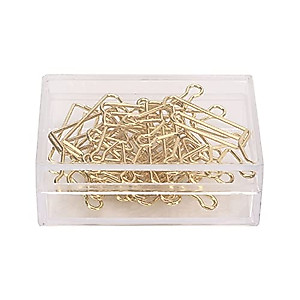100Pcs Crown Shape Paper Clips Gold Creative Bookmarks Note Clip Marking Document Organizing Clip Stationery Supplies(#1)