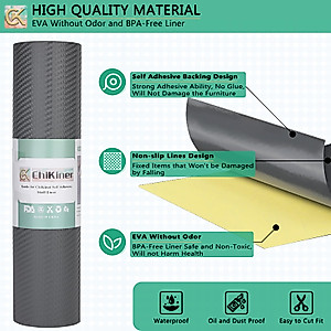 Self-Adhesive Shelf Liner Kitchen Liner, Waterproof Backed Paper Easy Peel and Stick Contact Liner Without Residue for Decor Your Desk Surface, Kitchen Countertops (Silver, 11.8 x 118.1 inches)