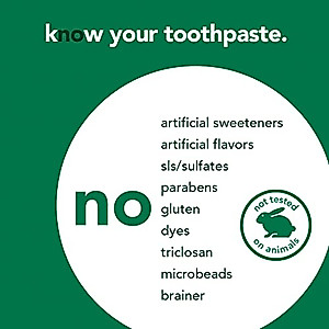 Hello Naturally Whitening Fluoride Toothpaste, Natural Peppermint Flavor and Tea Tree Oil, Peroxide Free, Gluten Free, SLS Free, 3 Pack, 4.7 OZ Tubes