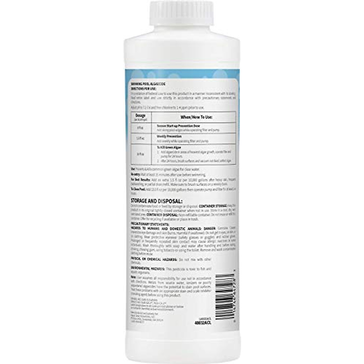 Aqua Clear Pool Products Algaecide 32 oz.