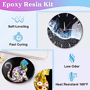 LET'S RESIN Fast Curing Epoxy Resin Kit-4 Hours Demold, 20OZ Quick Cure & Bubble Free Epoxy Resin,Crystal Clear Epoxy Resin for Craft,Art, Resin Supplies with Foil Flake, Resin Cup,Stir Stick