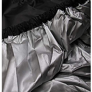 J&C 66x23x45.6inches Outdoors Riding Lawn Mower Cover Black Waterproof Dustproof Patio Tractor Cover Mower Protection for Ride-On Garden Tractor (S)