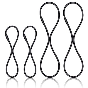Boseen Universal Elastic Bands Replacement, Anti-aging Rubber Ring for Microphone Shock Mount Holder Clamp Clip, Set of 4 (Black)