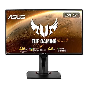 ASUS TUF Gaming 24.5” 1080P HDR Monitor VG258QM - Full HD, 280Hz (Supports 144Hz)(Renewed)