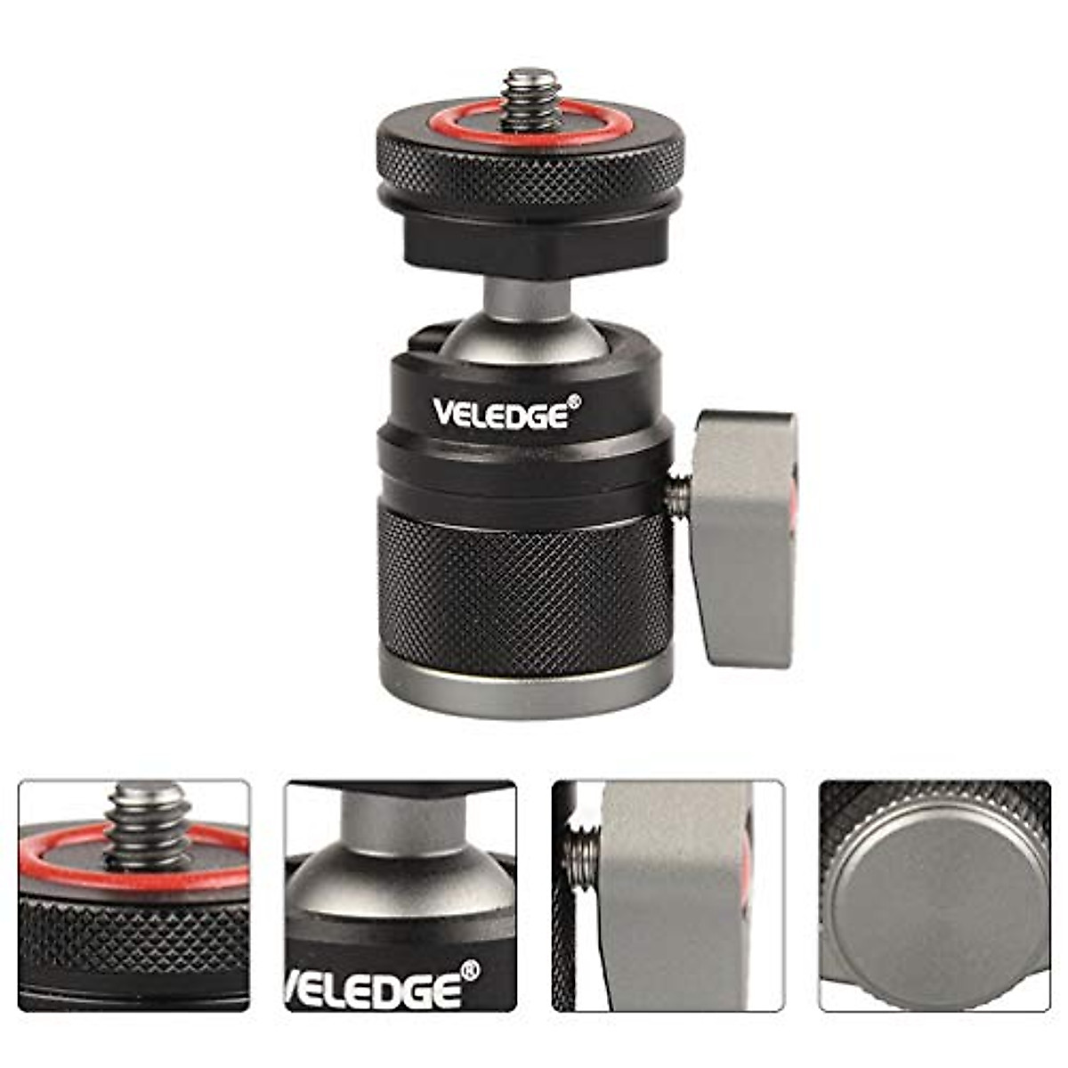 SOLUSTRE Camera Tripod Mini Microphone Tripod Mount Aluminum Alloy Camera Mount Adapter Microphone Stand Adapter Microphone Accessory for Camera Fill Light Black Camera Stand