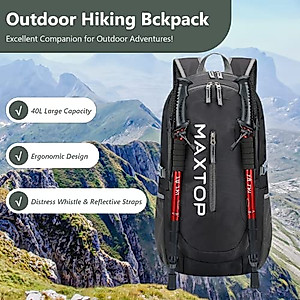 MAXTOP Hiking Backpack 40/50L Lightweight Packable for Traveling Camping Water Resistant Foldable Outdoor Travel Daypack
