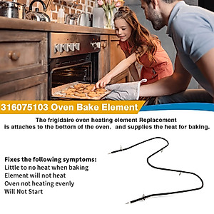 DPD 316075103 Oven Heating Element Range Bake Element for Frigidaire Kenmore, Replaces 316282600, 09990062,316075100, 316075102, 316075104, 3203534, AH2332301, EA2332301, F83-455, PS438018,AP2125026