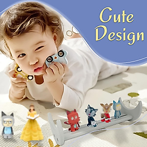 Taladad for Tonie Shelf,Tonies Storage for Creative Tonies Magnetic Wall Shelf for Tonie Figures,Wooden Hanging Shelf for Kids