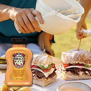 Kikkoman Japanese Sweet Unagi Sauce and Spicy Sriracha Mayo Sauce for all of your dish Value Combo Kosher (Pack of 2) - Total 20.3 oz