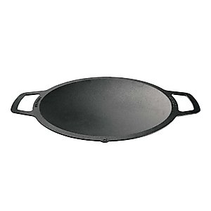 Solo Stove Large Cast Iron Wok Top, Stir Fry Pan, Cooktop for Bonfire and Yukon fire pit, Fireplace accessory, Cooking surface: 18", Depth: 2.5", Weight: 12.5 lbs