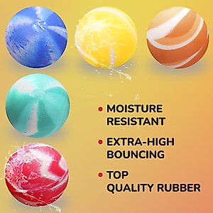Entervending Bouncy Balls - 100 Pcs Small Bouncing Balls - 1 Inch Bounce Balls - Tri-Color Bouncing Balls for Kids - Vending Machine Toys - Bouncy Ball Vending Machine Refill in Bulk