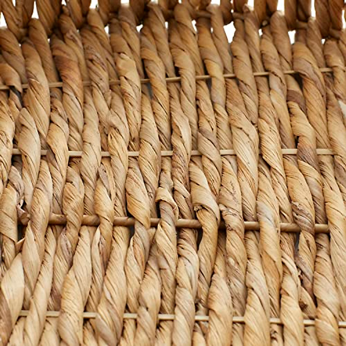 Deco 79 Dried Plant Handmade Woven Tray, Set of 2 18", 20"W, Brown