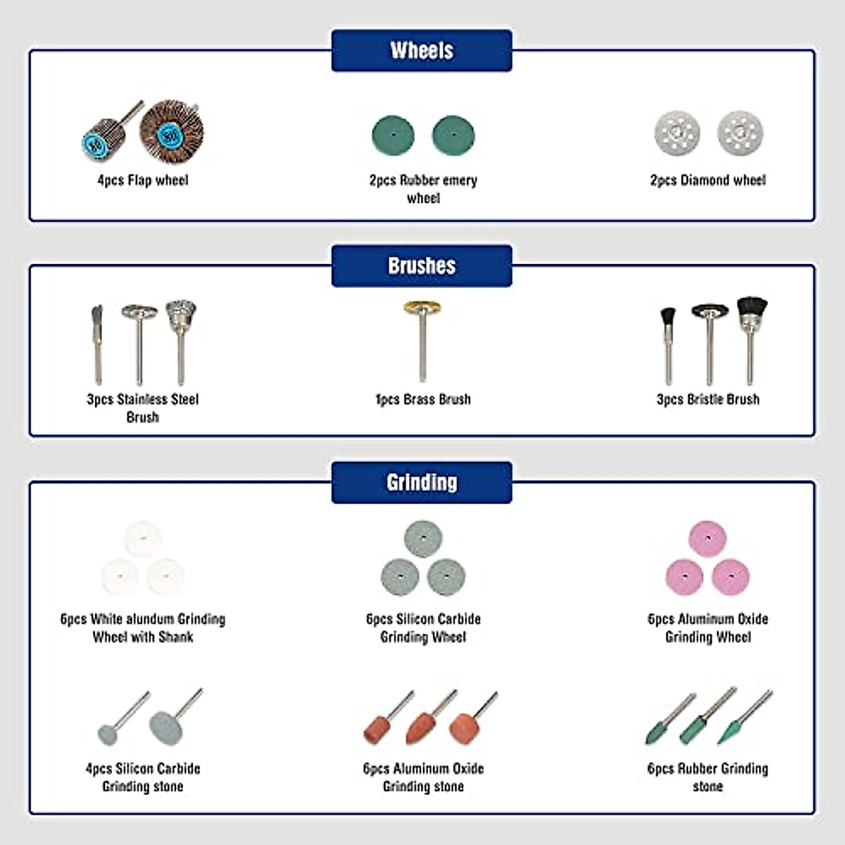 WORKPRO 276-piece Rotary Tool Accessories Kit Universal Fitment for Easy Cutting, Carving and Polishing