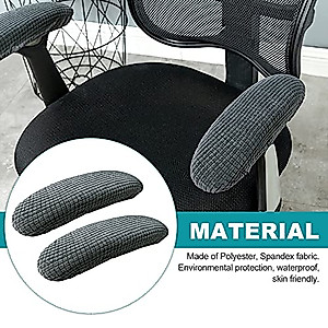 iayokocc 1pair Office Chair Armrest Cover Removable Desk Chair Arm Pad Cushions Elastic Washable Chair Arm Rest Covers Waterproof Fabric Chair Armrest Slipcovers (Wine Red)