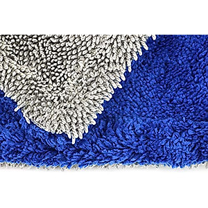 [Amphibian Jr.] Dual Side Detailing Microfiber Towel - One Side Twist, One Side Plush - 16"x16" (Blue/Gray)