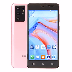 LEYT 5 Inch Pink Smartphone Micro USB 5MP Front 8MP Rear 2.4G 5G 2GB RAM 16GB ROM Mobile Phone Pink 100-240V Face Recognition for Work (US Plug)