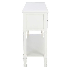 Safavieh Home Collection Haines White 4-Drawer Bottom Shelf Console Table