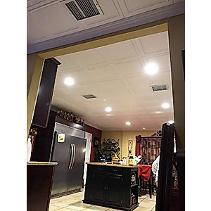 A La Maison Ceilings R24 Line Art Foam Glue-up Ceiling Tile (128 sq. ft./Case), Pack of 48, Plain White