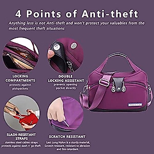 Large-Capacity Waterproof and Anti-Theft Fashion Handbag, Multipurpose Travel Adjustable Crossbody Shoulder Backpack (Black)