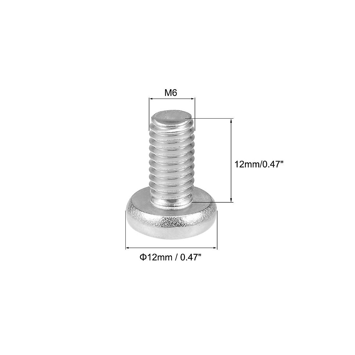 uxcell M6x12mm Machine Screws Phillips Cross Pan Head Screw 304 Stainless Steel Fasteners Bolts 10Pcs