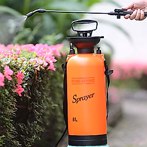 CLICIC Lawn and Garden Portable Sprayer - 2 Gallon - Pump Pressure Sprayer Includes Shoulder Strap