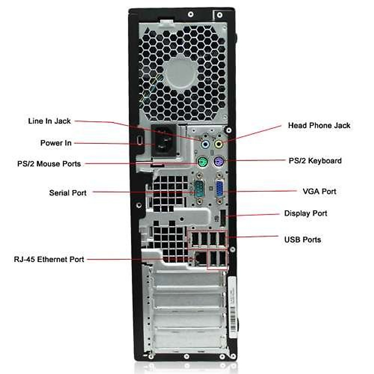 HP Elite High Performance Desktop Computer Tower PC (Intel Ci5-2400, 8 GB Ram, 128 GB SSD + 500 GB HDD, WiFi, DVD-RW, Keyboard Mouse) 17inch LCD Monitor Brands Vary, Windows 10 (Renewed)