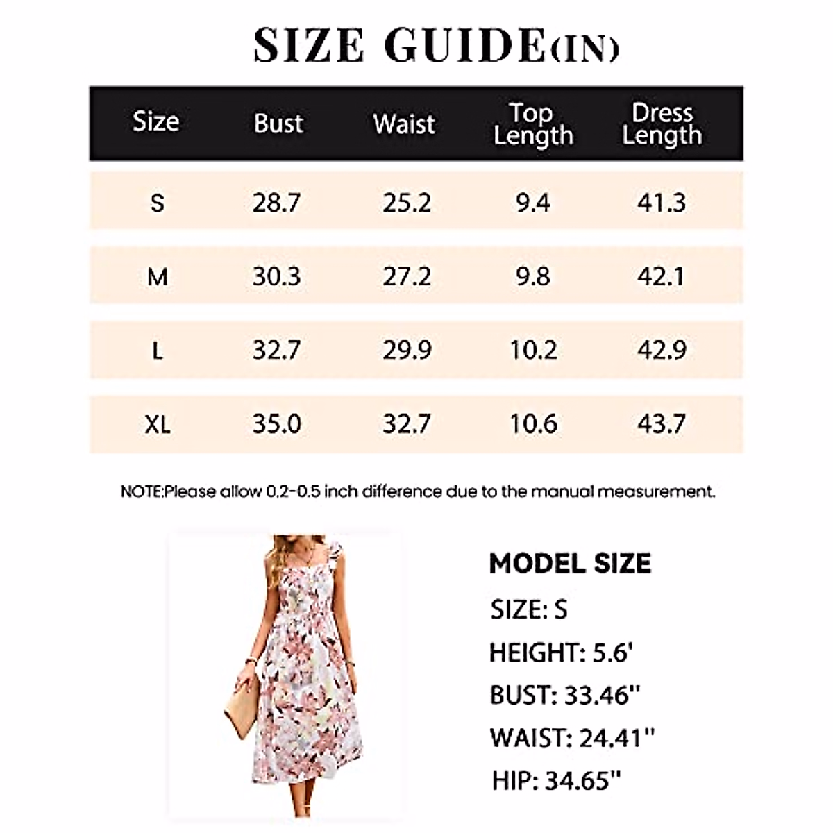 PRETTYGARDEN Women Summer Dresses 2023 Tie Strap Square Neck Smocked Ruffle Flowy Floral Print Boho Maxi Cocktail Dress(Floral Pink,X-Large)