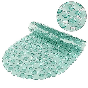 Bath Mats for Bathroom Tub 27x14 Inch,Bath Mat for Tub Feels Great on Tired Feet, Friendly Machine Washable Shower Tub Mats with 167 Big Suction Cups,Shower Mat,Bath Tub Mat, Green
