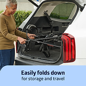 Medline Superlight Folding Aluminum Mobility Rollator Walker, Black, 250 lb. Weight Capacity, 6" Wheels, Adjustable Arms and Seat, Foldable Rolling Walker for Seniors