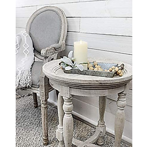 AuldHome Design Galvanized Farmhouse Trays (Set of 2, Small & Medium); Farmhouse Decor Rectangular Trays with Handles