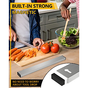 Magnetic Knife Holder 1 Pcs 16In Premium Stainless Steel Magnetic Knife Strip Heavy Duty Magnet Strip for Knives