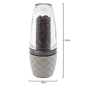 Cole & Mason H321806 City Salt and Pepper Mills | Precision+ Stemless | Concrete/Acrylic | 160 mm | Gift Set | Includes 2 x Salt and Pepper Grinders | Lifetime Mechanism Guarantee