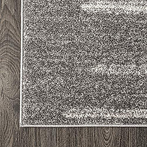 JONATHAN Y MOH205B-4 Aya Berber Stripe Geometric Indoor Farmhouse Area-Rug Bohemian Minimalistic Striped Easy-Cleaning Bedroom Kitchen Living Room Non Shedding, 4 X 6, Gray,Cream