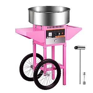 Rengue Cotton Candy Machine Commercial, 1000W Electric Cotton Candy Maker, Cotton Candy Machinewith Stainless Steel Bowl, Sugar Scoop, Storage Drawer, Perfect for Family Party, Kids Birthday