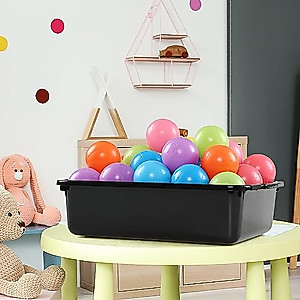 DynkoNA 8 Liter Plastic Bus Tub, Small Bus Box, 4-Pack